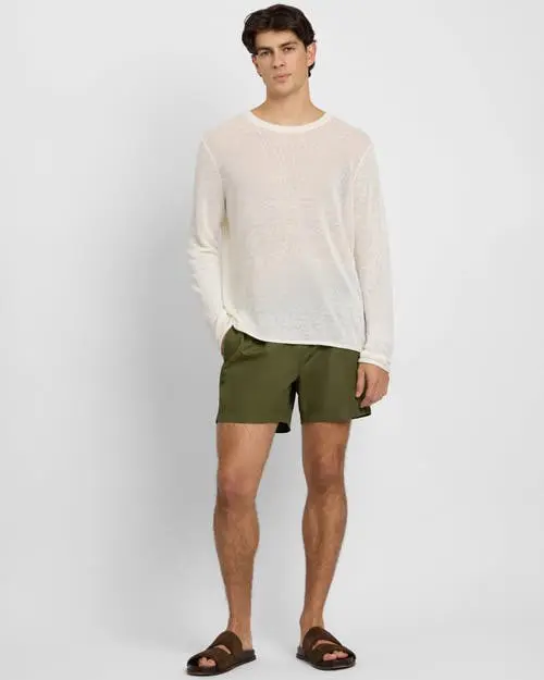 Onia Solid Charles 5" Swim Trunk - Olive