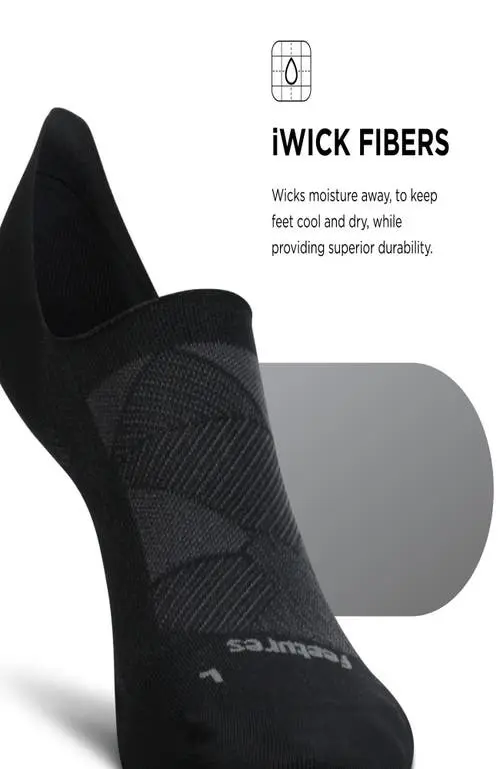 FEETURES Elite Ultra Light Invisible Sock - Black