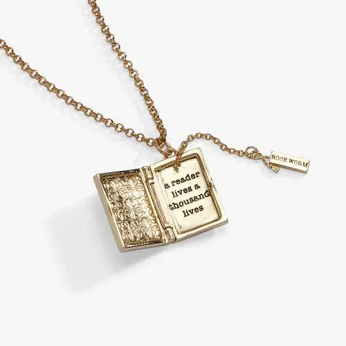 ALEX AND ANI A Reader Lives A Thousand Lives' Book Club Locket Pendant