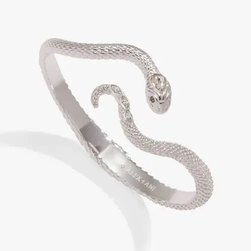 ALEX AND ANI Snake Bypass Cuff - Silver