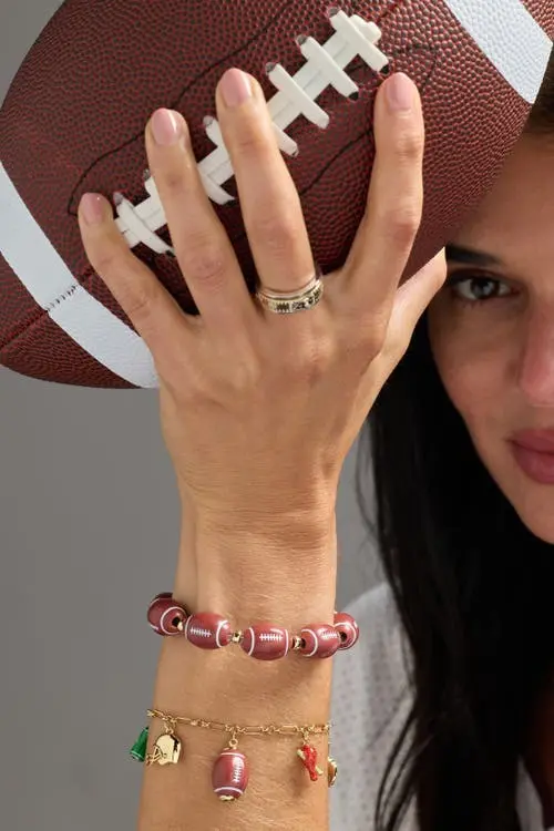 ALEX AND ANI Football Tailgate Charm Bracelet
