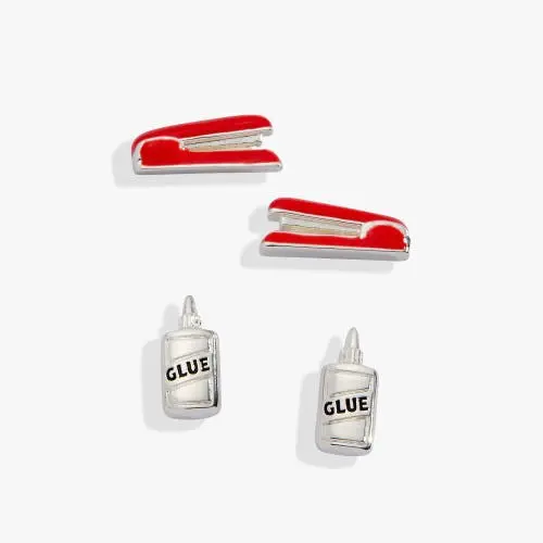 ALEX AND ANI Holding Us All Together' Glue & Stapler Stud Earring Set