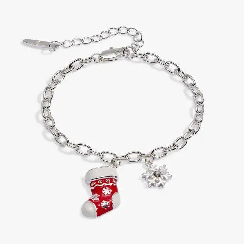 ALEX AND ANI Holiday Stocking Chain Bracelet