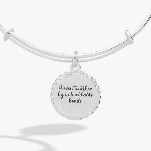 ALEX AND ANI Sister 'woven Together Unbreakable Bonds' Charm Bangle
