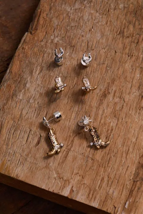 ALEX AND ANI Cowgirl Boot Statement Earring