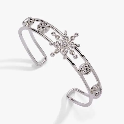 ALEX AND ANI Crystal Snowflake Cuff Bracelet