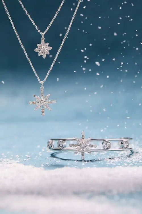 ALEX AND ANI Crystal Snowflake Cuff Bracelet
