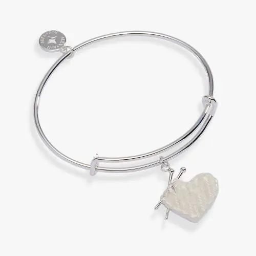 ALEX AND ANI One More Row' Knitter's Charm Bangle - Silver