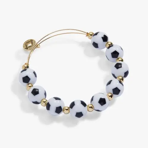 ALEX AND ANI Soccer Oversized Beaded Bangle