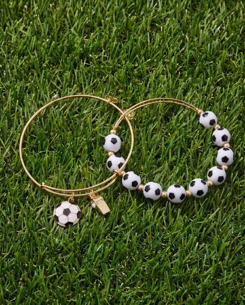 ALEX AND ANI Soccer Oversized Beaded Bangle