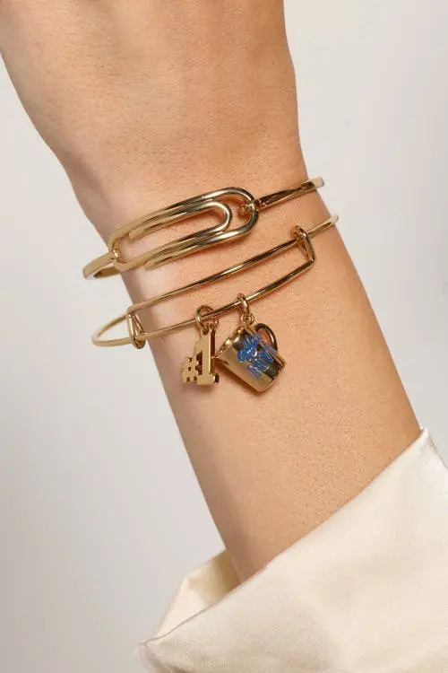 ALEX AND ANI 1 'office Mvp' Mug Bangle - Silver