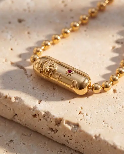 ALEX AND ANI Leo Zodiac Barrel Bead Bracelet
