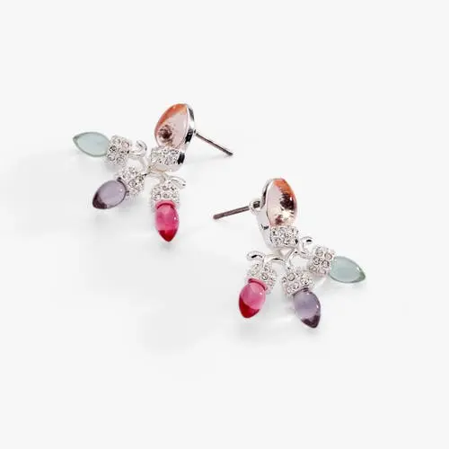 ALEX AND ANI Christmas Muted Light Bulb Jacket Earrings