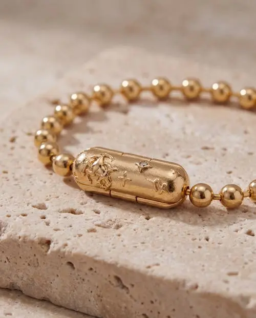 ALEX AND ANI Capricorn Zodiac Barrel Bead Bracelet
