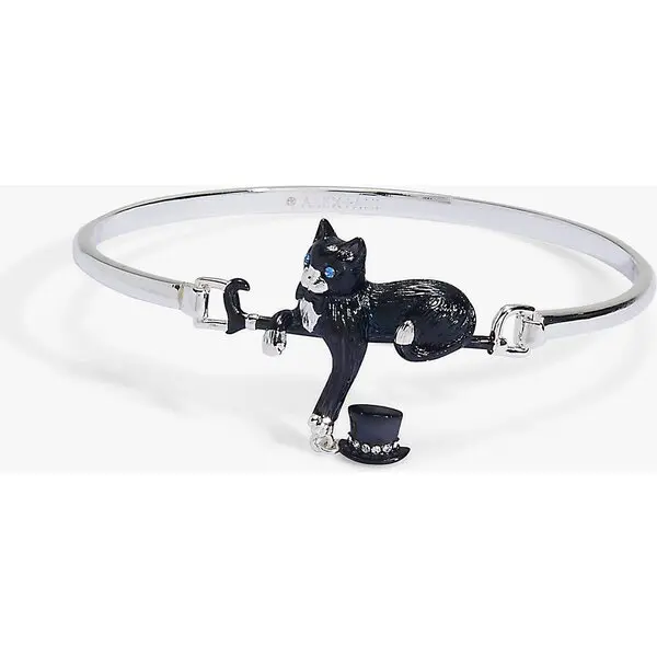 ALEX AND ANI Tuxedo Cat Tension Bangle