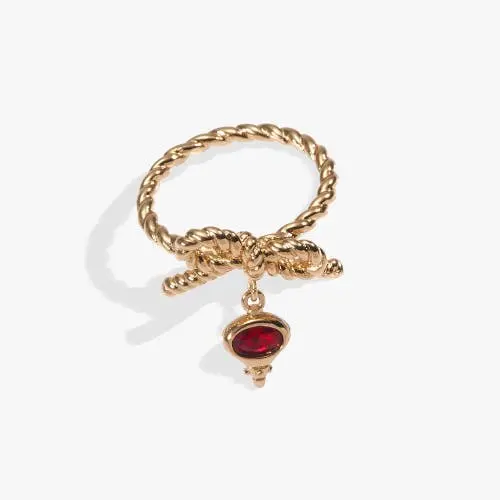 ALEX AND ANI Ornament Charm Shakey Ring - Silver