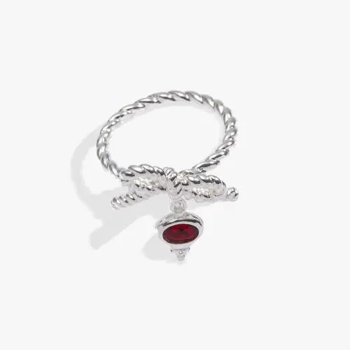 ALEX AND ANI Ornament Charm Shakey Ring - Silver