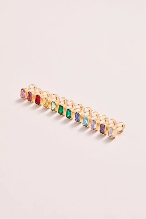 ALEX AND ANI October Emerald-cut Birthstone Stud Earrings