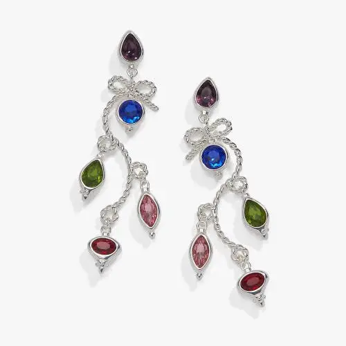ALEX AND ANI Ornaments Shakey Statement Earrings - Silver