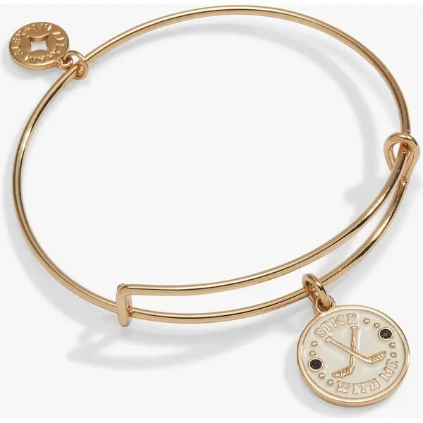 ALEX AND ANI Hockey "stick With Me" Charm Bangle