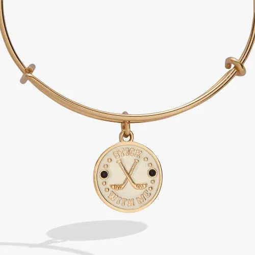 ALEX AND ANI Hockey "stick With Me" Charm Bangle