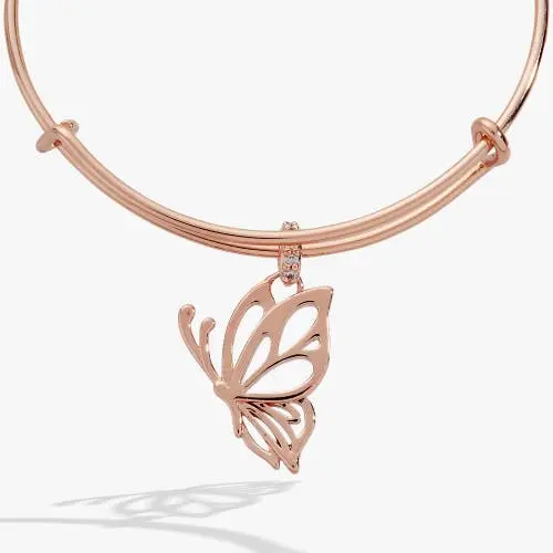 ALEX AND ANI Goliath Butterfly Openwork Bangle