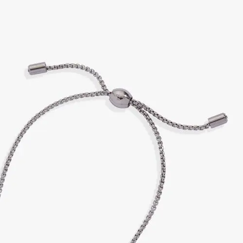 ALEX AND ANI October Everyday Birthstone Pave Bolo Bracelet - Silver