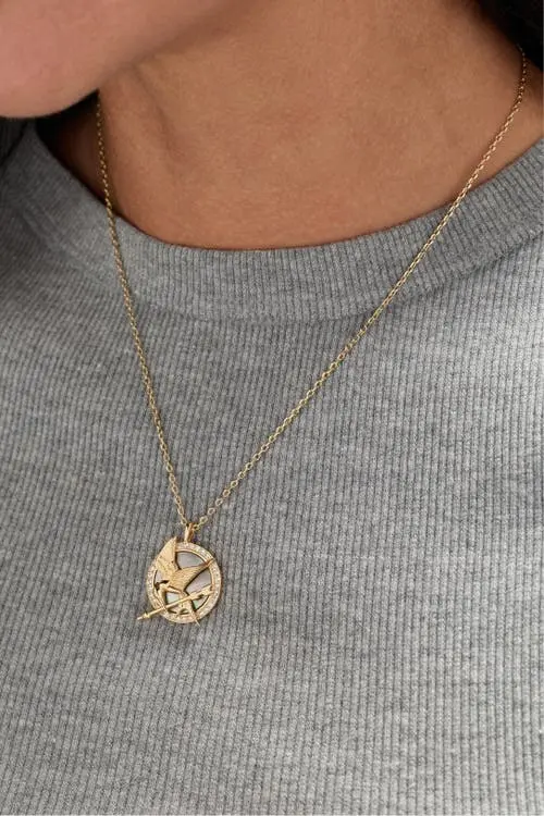 ALEX AND ANI The World Of The Hunger Games Mockingjay Pendant - Silver