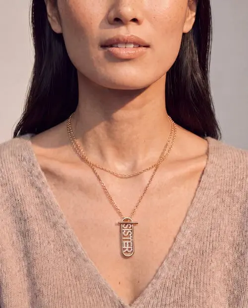 ALEX AND ANI Sister Convertible Toggle Necklace