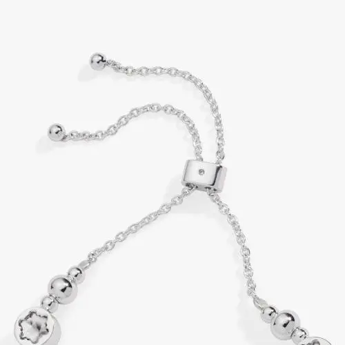 ALEX AND ANI Crystal Snowflake Beaded Bolo Bracelet