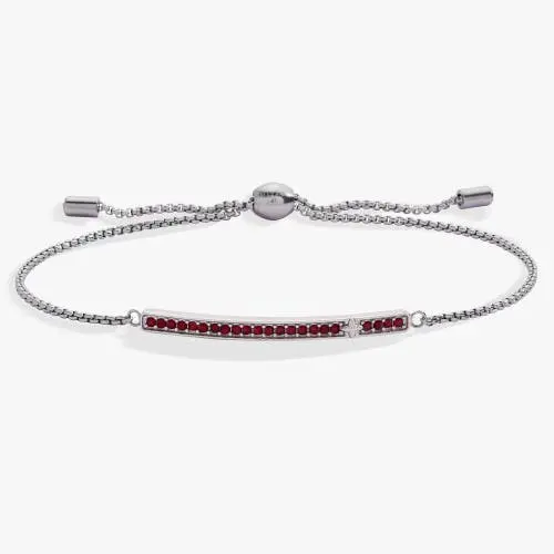 ALEX AND ANI January Everyday Birthstone Pave Bolo Bracelet