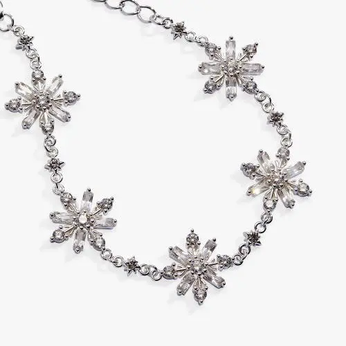 ALEX AND ANI Baguette Snowflake Linear Bracelet - Silver