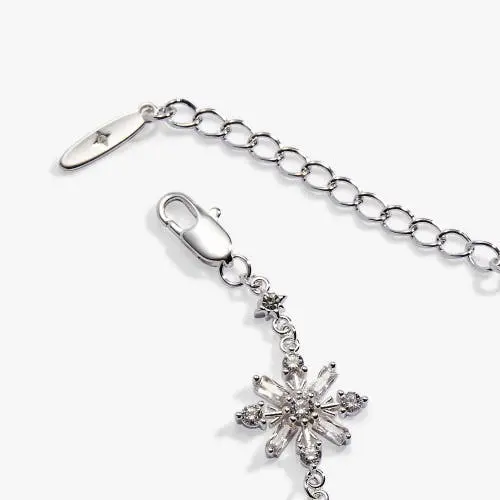 ALEX AND ANI Baguette Snowflake Linear Bracelet - Silver
