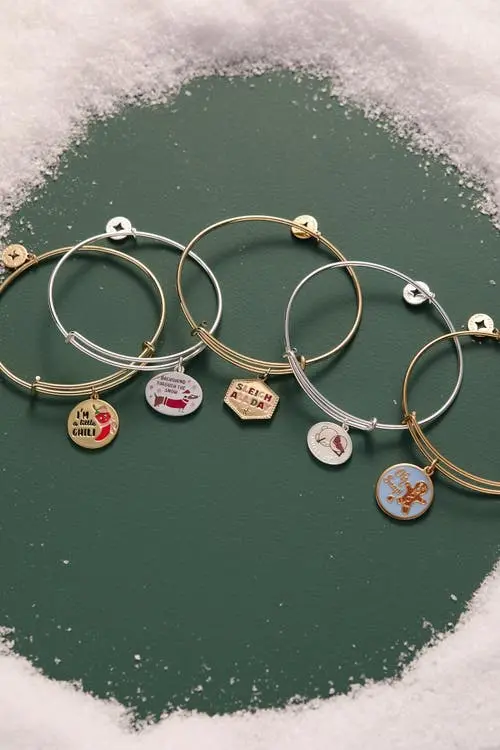 ALEX AND ANI Dachshund Through The Snow' Dog Charm Bangle