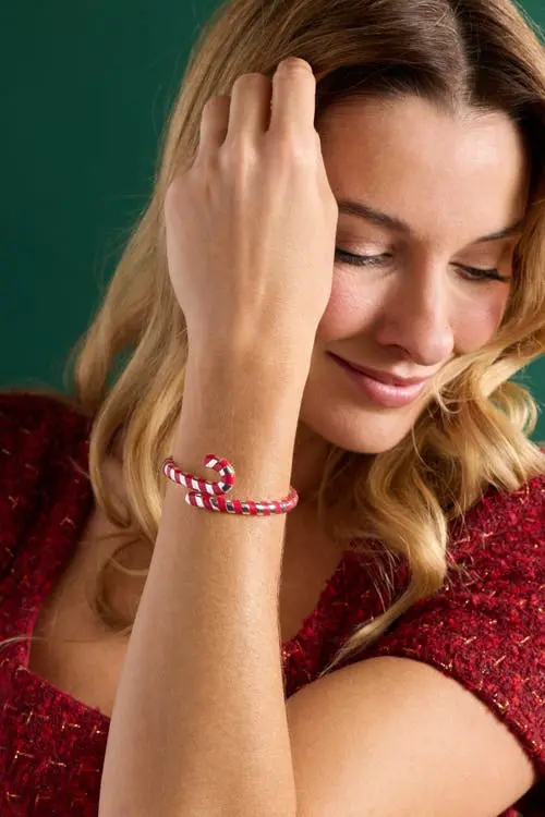ALEX AND ANI Candy Cane Bypass Cuff