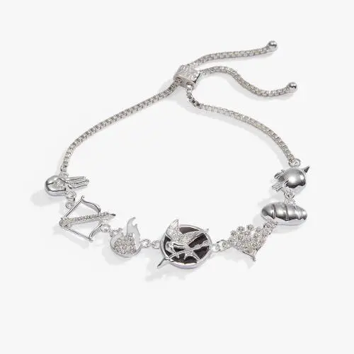 ALEX AND ANI The World Of The Hunger Games Bolo Inline Charm Bracelet - Silver