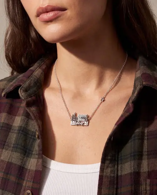 ALEX AND ANI The Twilight Saga Forks Necklace - Silver