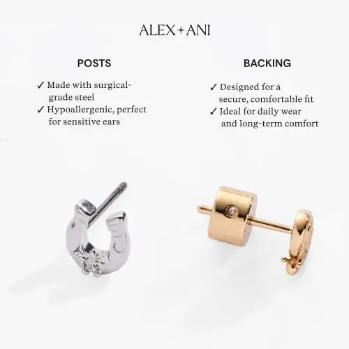 ALEX AND ANI Goliath Butterfly Openwork Huggie Earrings