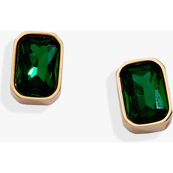 ALEX AND ANI May Emerald-cut Birthstone Stud Earrings - Gold