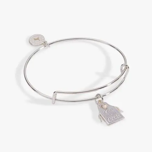 ALEX AND ANI Kiss The Cook' Apron Charm Bangle - Silver