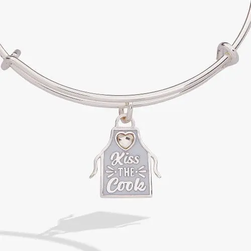 ALEX AND ANI Kiss The Cook' Apron Charm Bangle