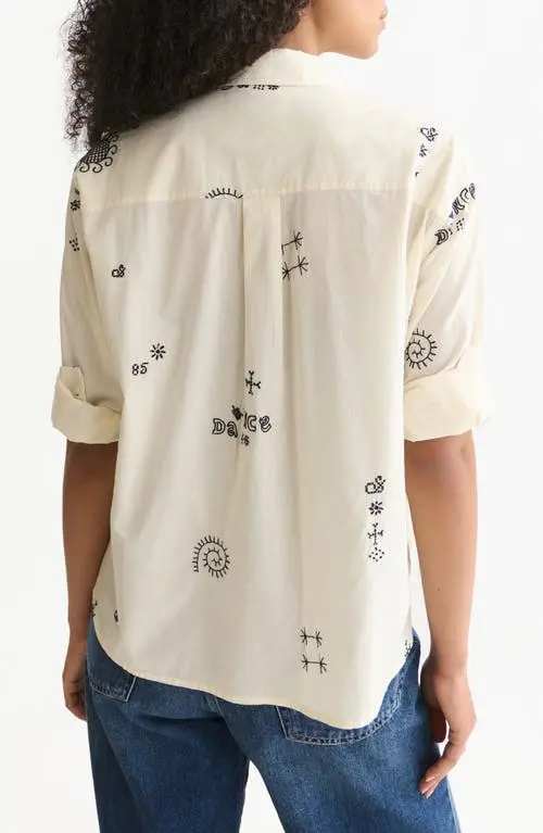 Scotch & Soda Embroidered Relaxed Fit Cotton Shirt