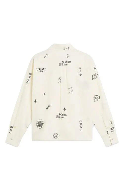 Scotch & Soda Embroidered Relaxed Fit Cotton Shirt