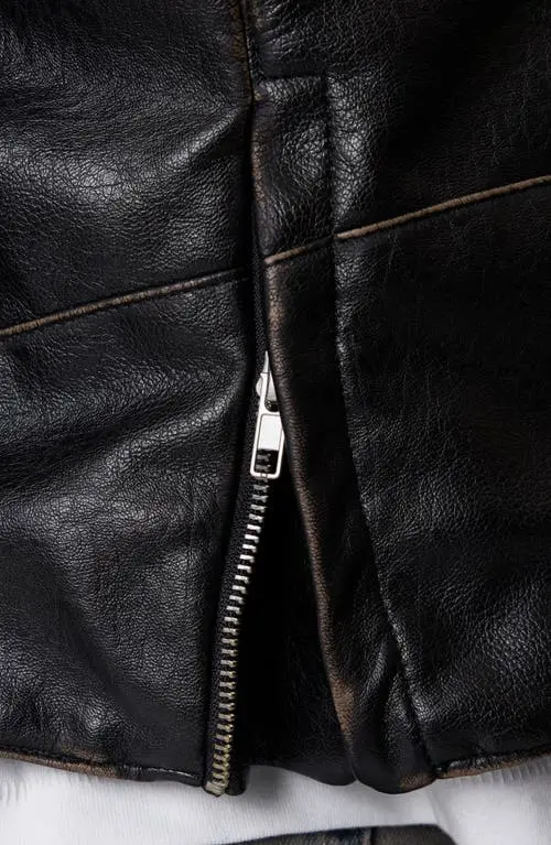 Mnml Faux Leather Moto Jacket