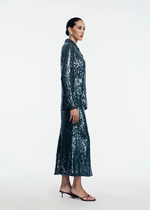 Lela Rose Sequin Skirt