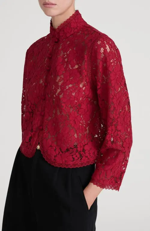 FRAME The Lace Salon Top