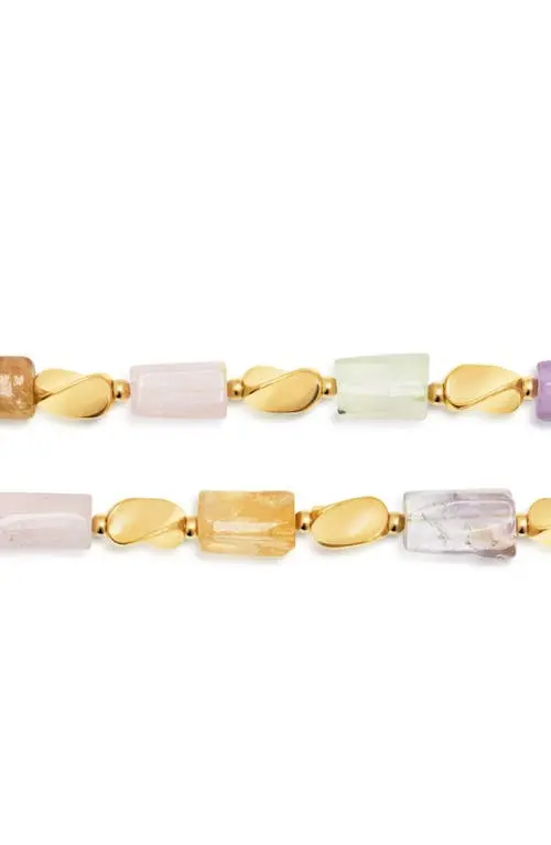 NIALAYA JEWELRY Beryl And Gold Choker
