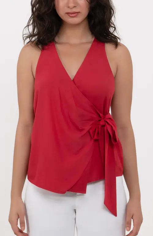 AAM THE LABEL The Wrap Top - Cherry
