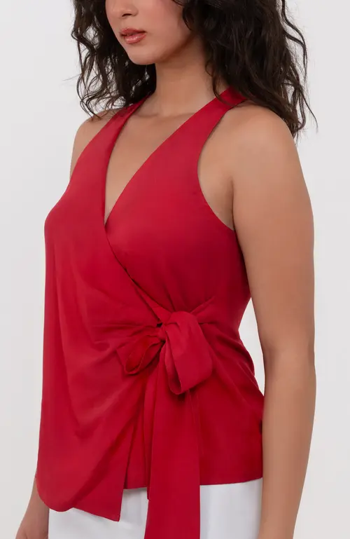 AAM THE LABEL The Wrap Top - Cherry