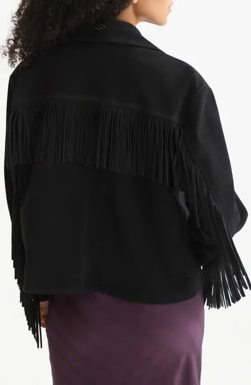 Scotch & Soda Fringe Suede Jacket
